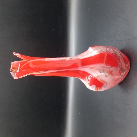 Accents | Vintage Mid Century Norcrest Red Striped Blown Glass Vase ...